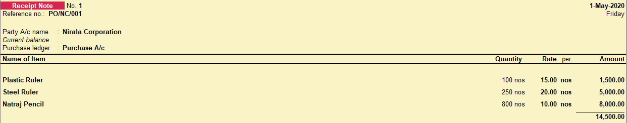 Purchase Order in Tally Prime - myITschools